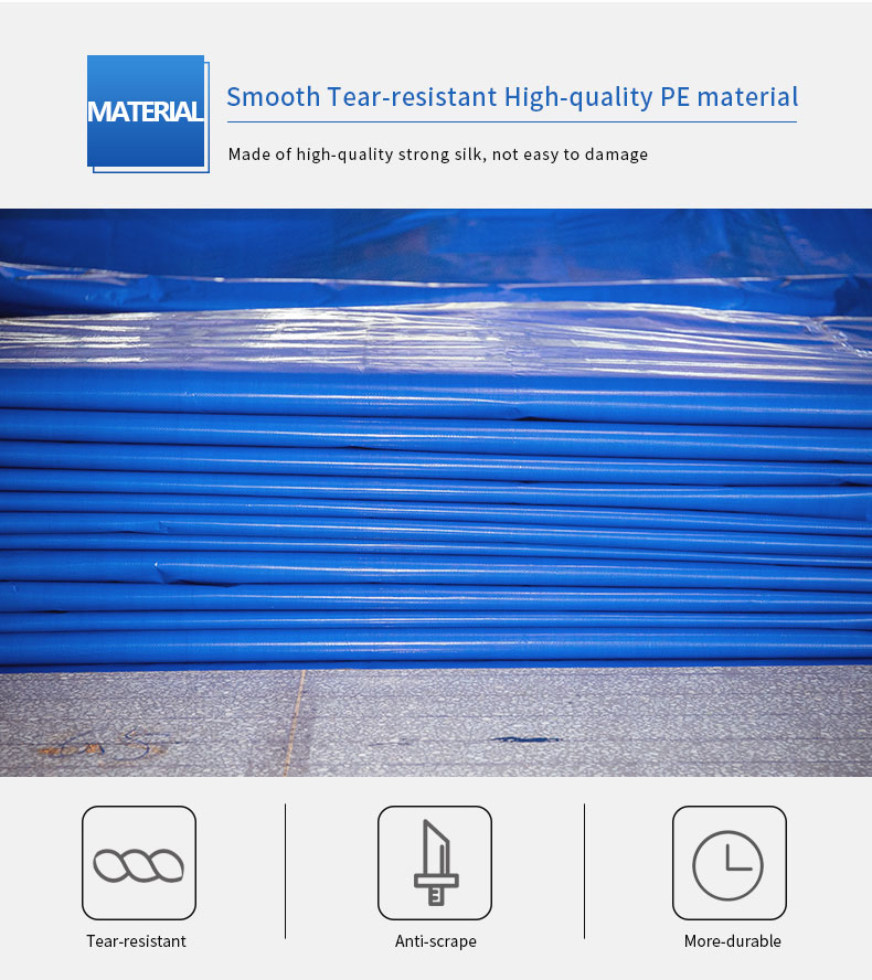 High Quality Double Blue Pe Tarpaulin For Sunshade - Buy Pe Tarpaulin For Sunshade, Waterproof ...